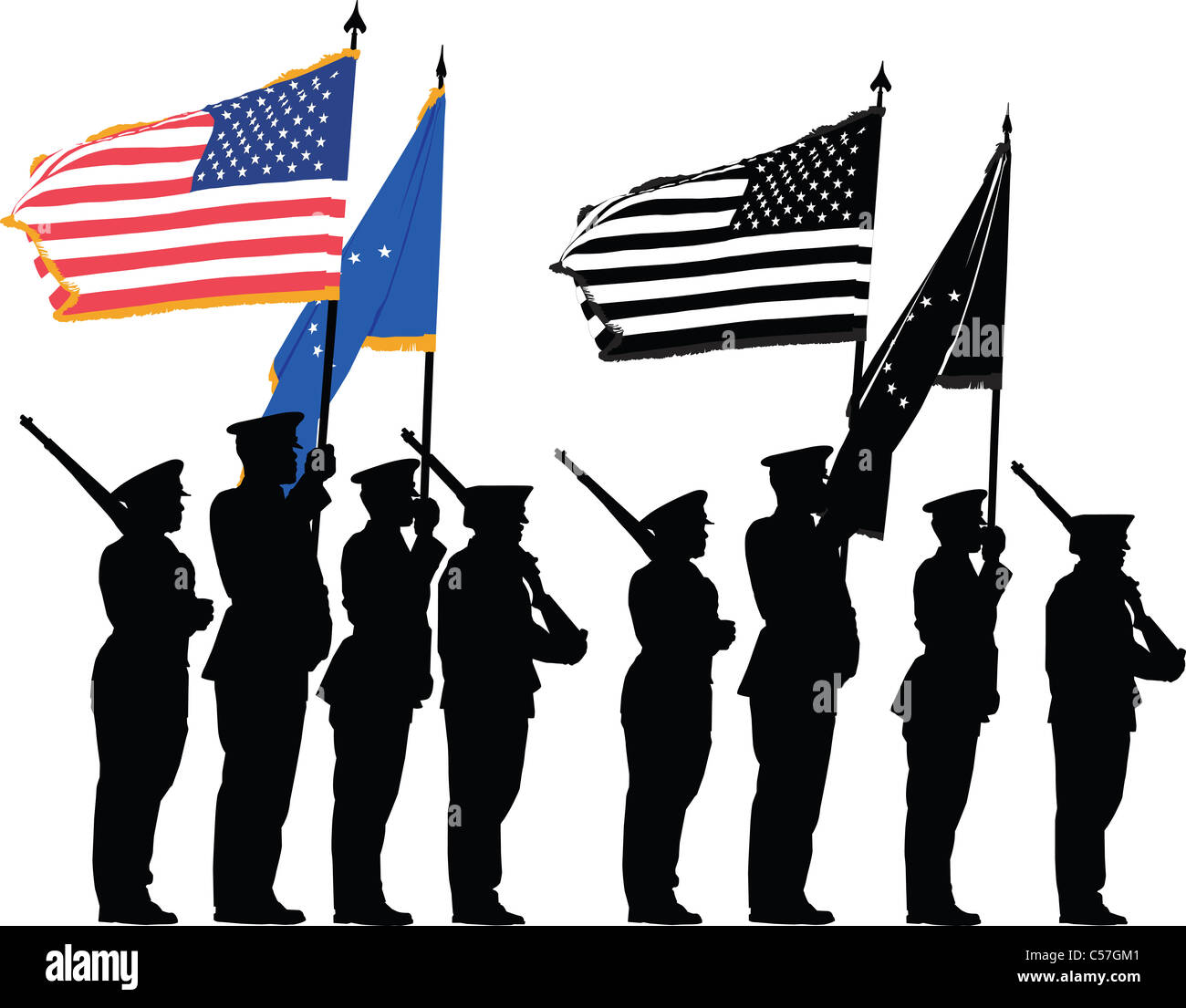 Navy ceremonial color guard hi-res stock photography and images - Alamy