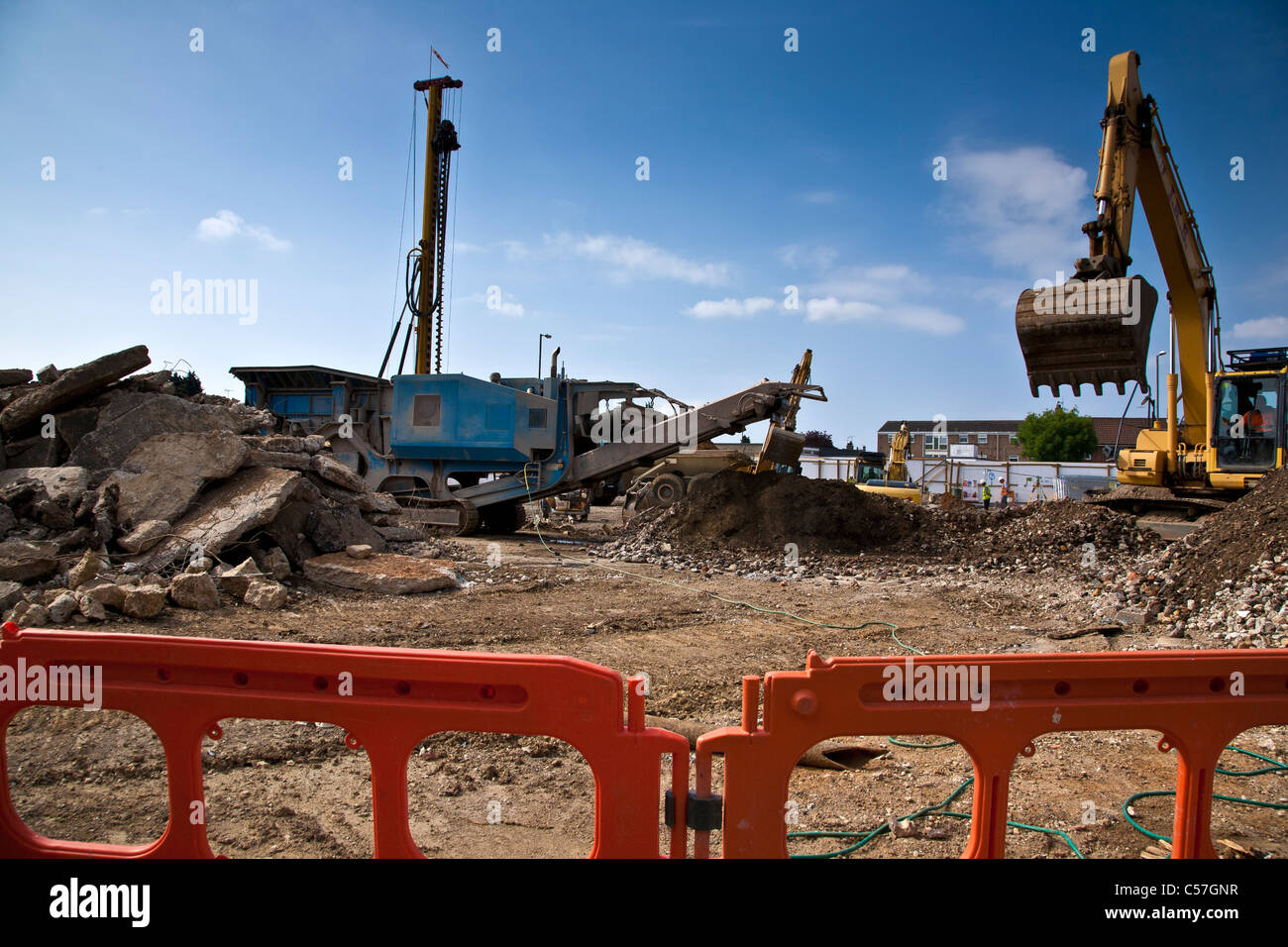 Demolition in Progress Stock Photo - Alamy