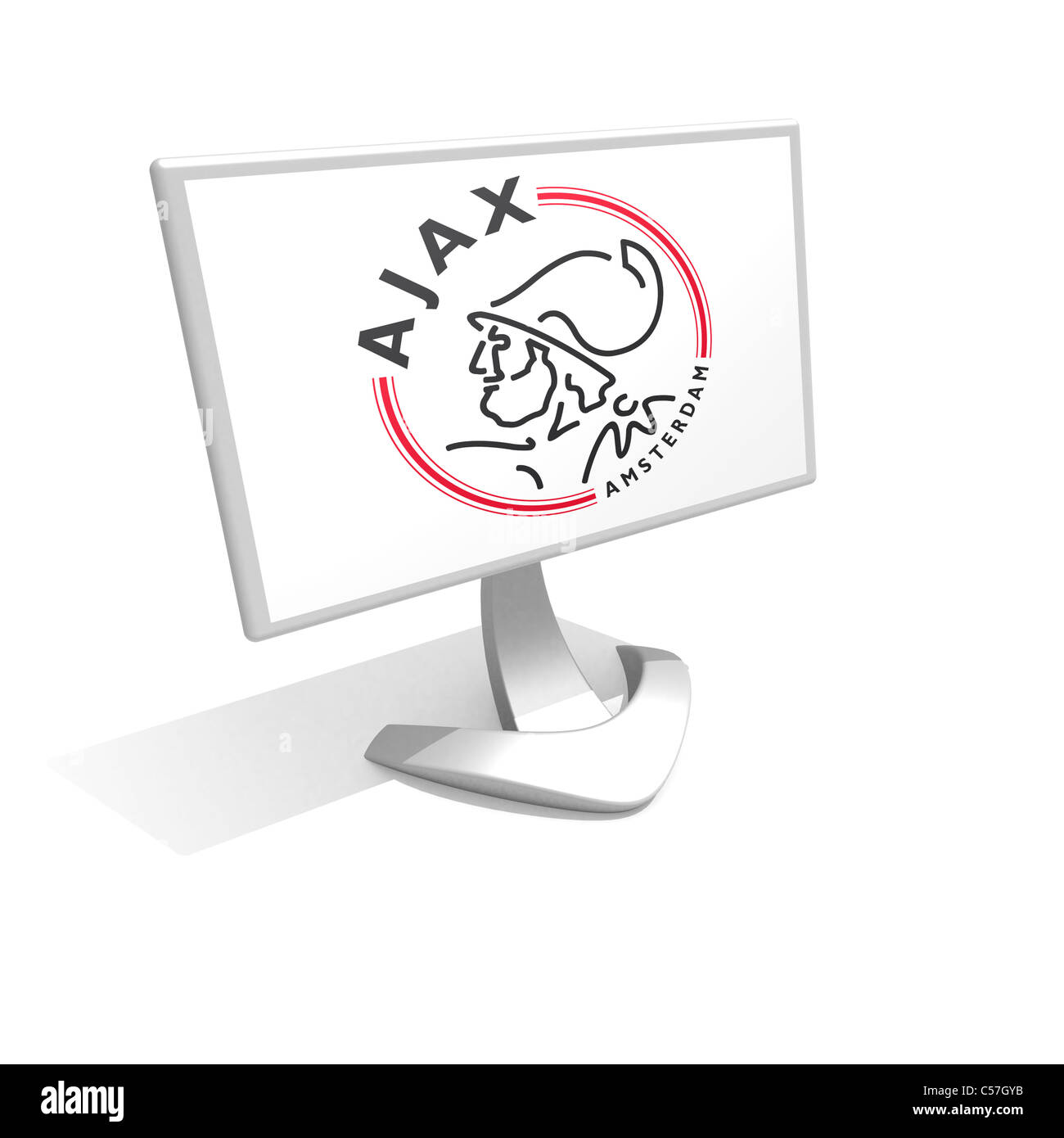 AFC Ajax Amsterdam logo emblem flag symbol icon Stock Photo - Alamy