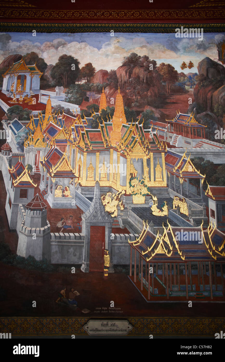 painting of temple Stock Photo - Alamy