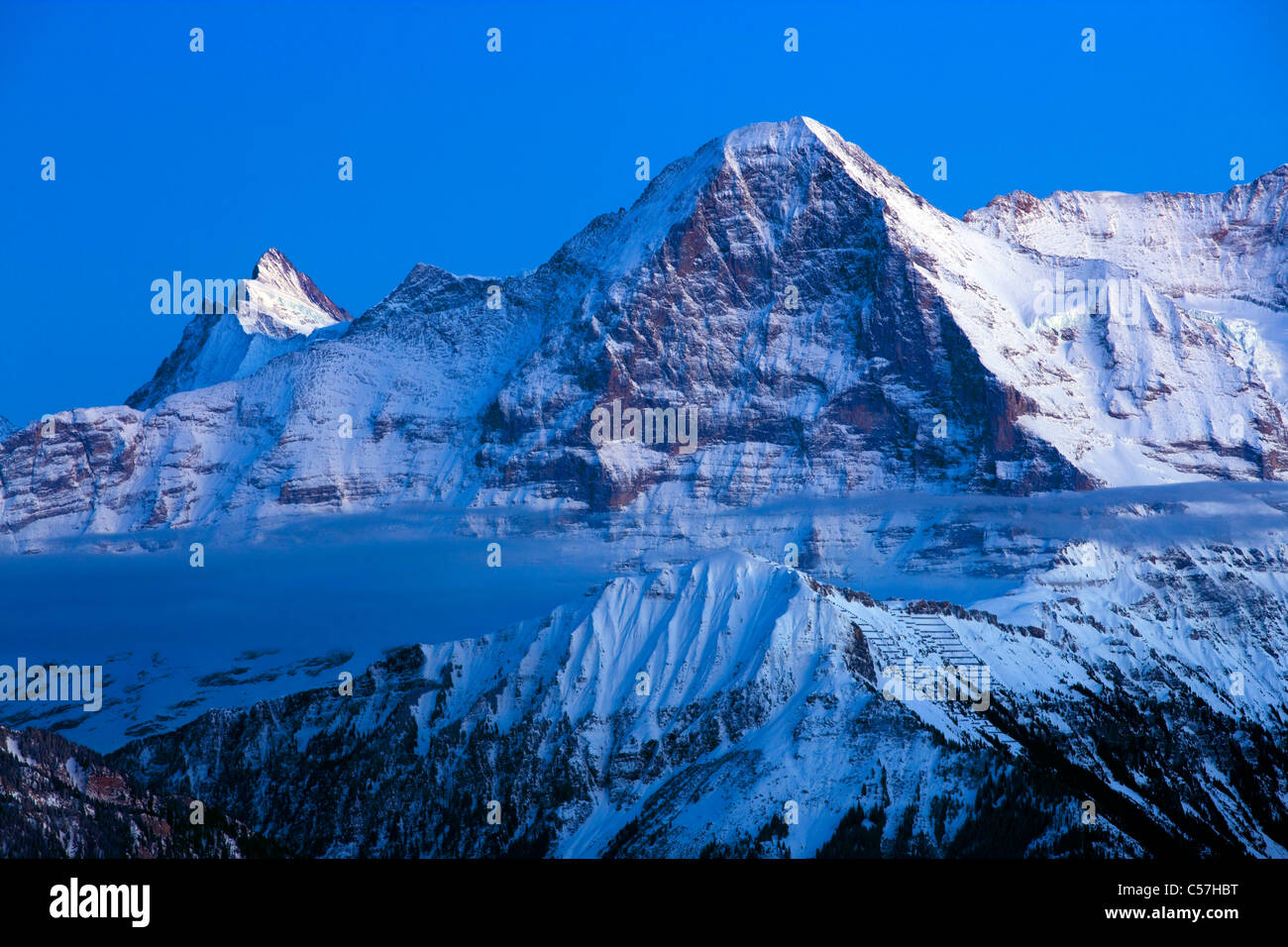 Eiger, Switzerland, Europe, canton Bern, Bernese Oberland, Bernese Alps ...