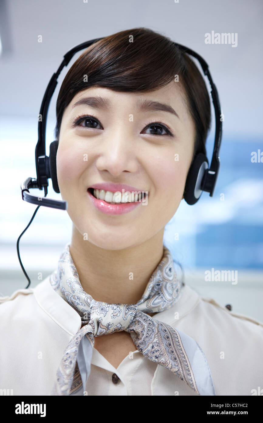 customer service with smile Stock Photo - Alamy