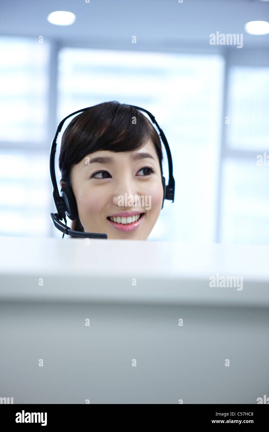 customer service with smile Stock Photo - Alamy