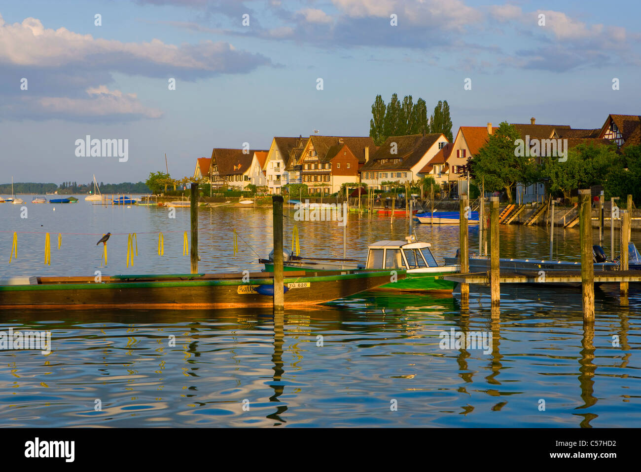 Ermatingen, Switzerland, Europe, canton Thurgau, lake, sea, Lake of ...