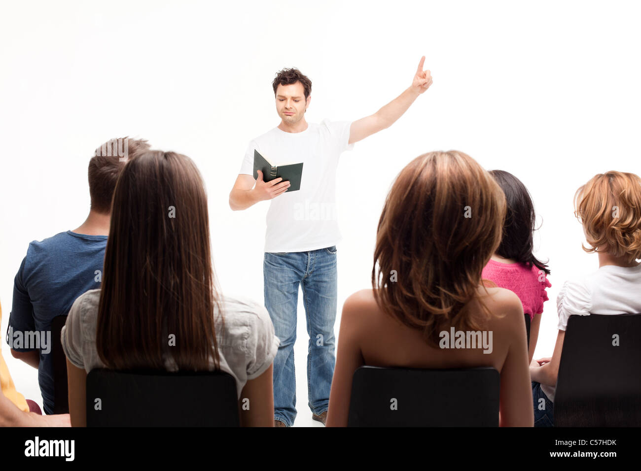 Caucasian preacher standing hi-res stock photography and images - Alamy