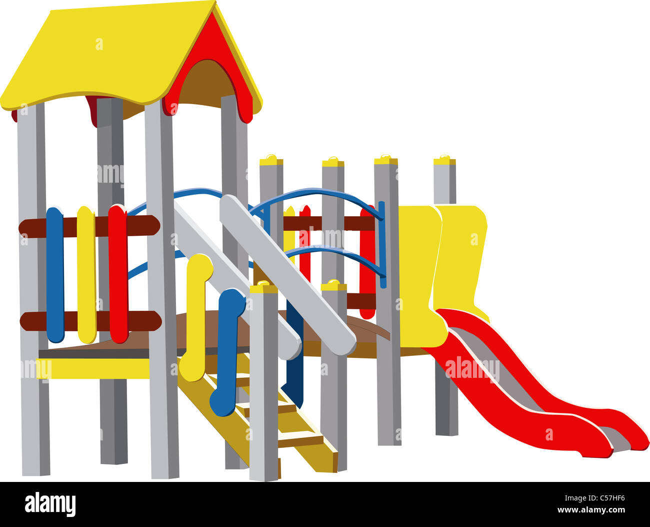 Colour Vector Children Playground Stock Photo - Alamy