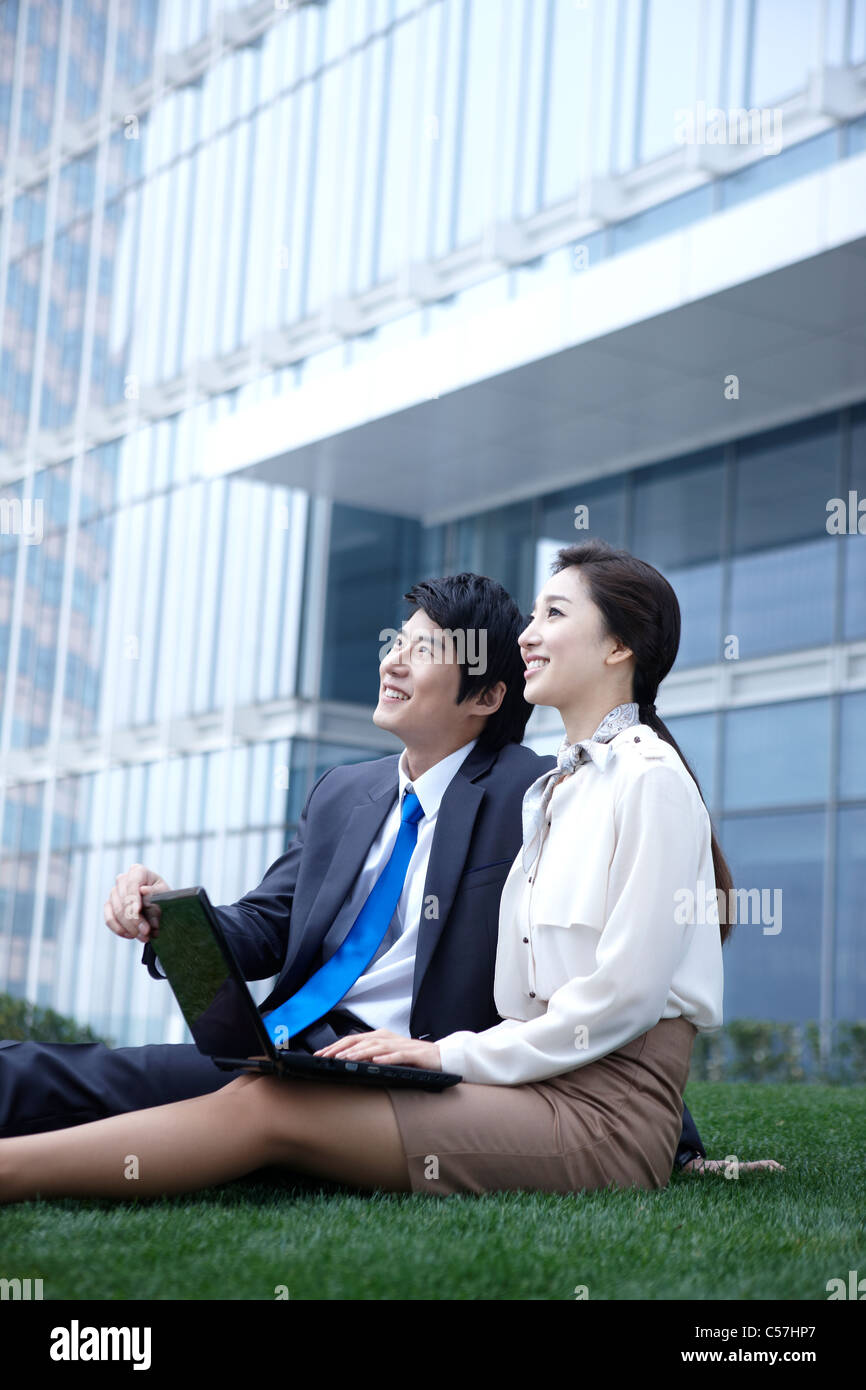 business people taking a rest Stock Photo - Alamy