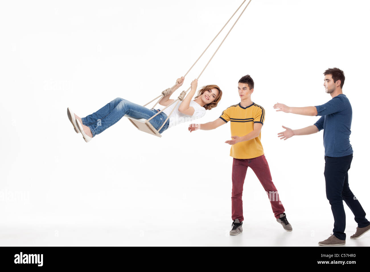 Man woman seesaw hi-res stock photography and images - Alamy