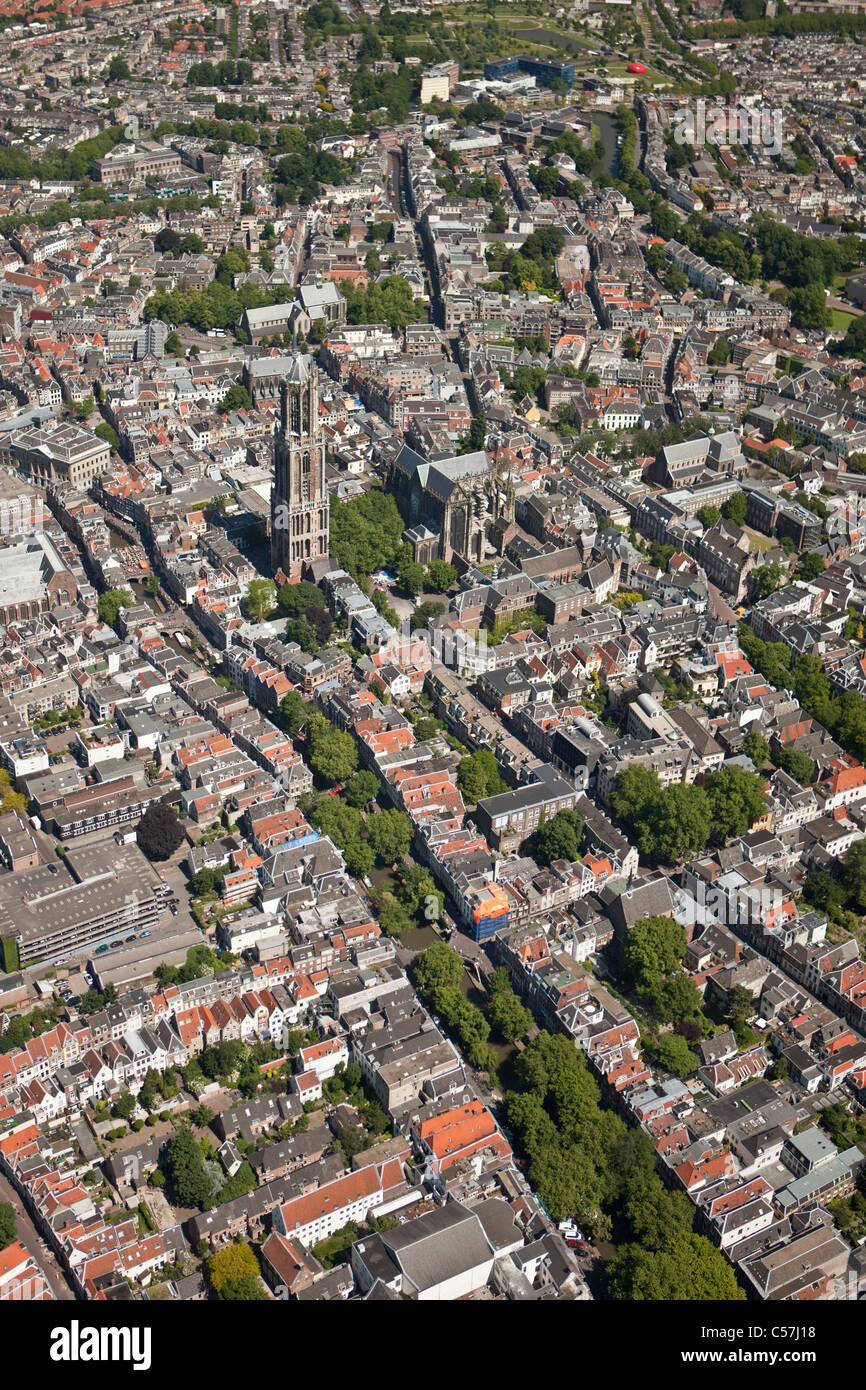 The Netherlands, Utrecht, View on cathedral called De Dom in the city ...