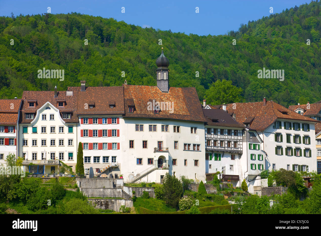 Lichtensteig, Switzerland, Europe, canton St. Gallen, Toggenburg, town ...