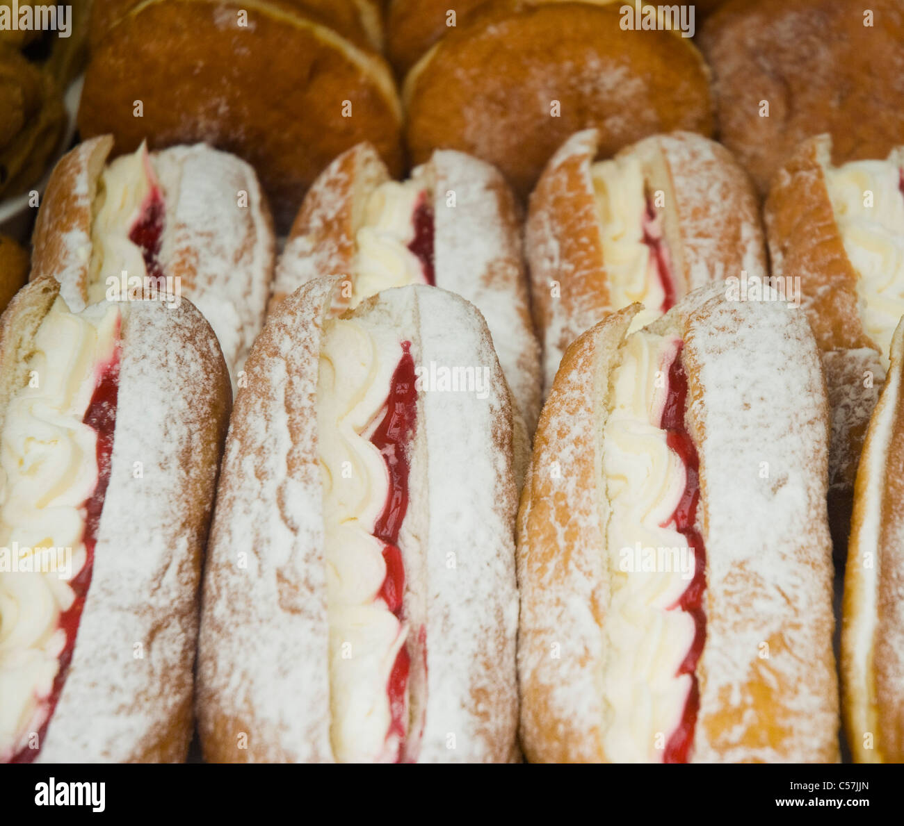 Jam And Cream Doughnut High Resolution Stock Photography and Images - Alamy
