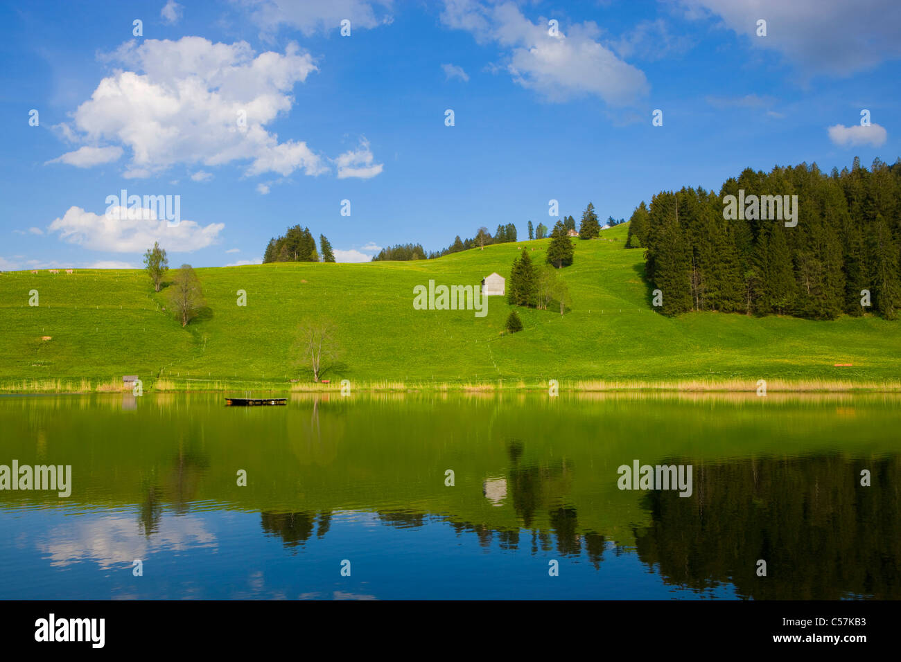 Schwendisee, Switzerland, Europe, canton St. Gallen, Toggenburg, lake ...