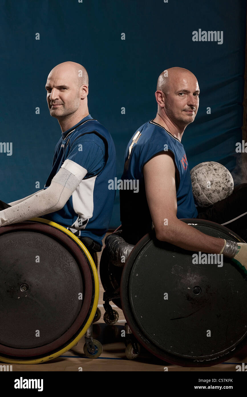 Para rugby players in wheelchairs Stock Photo - Alamy