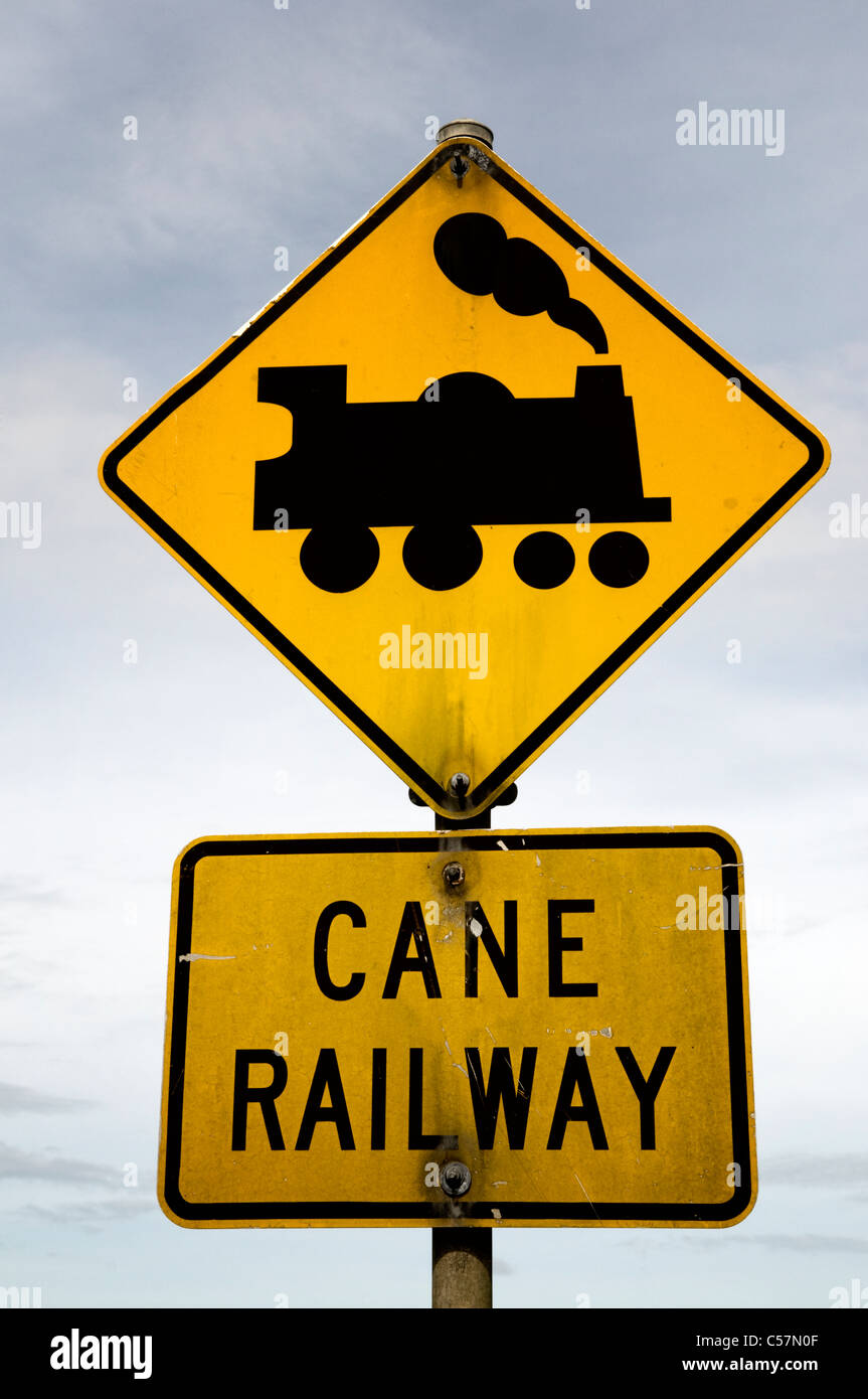 Cane railway sign Queensland Australia Stock Photo - Alamy