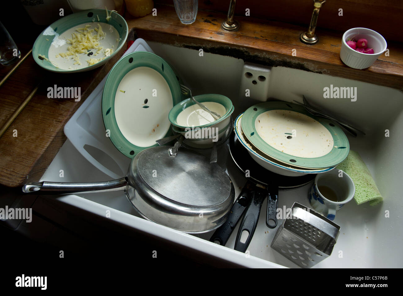 The worst chore -the washing up Stock Photo - Alamy