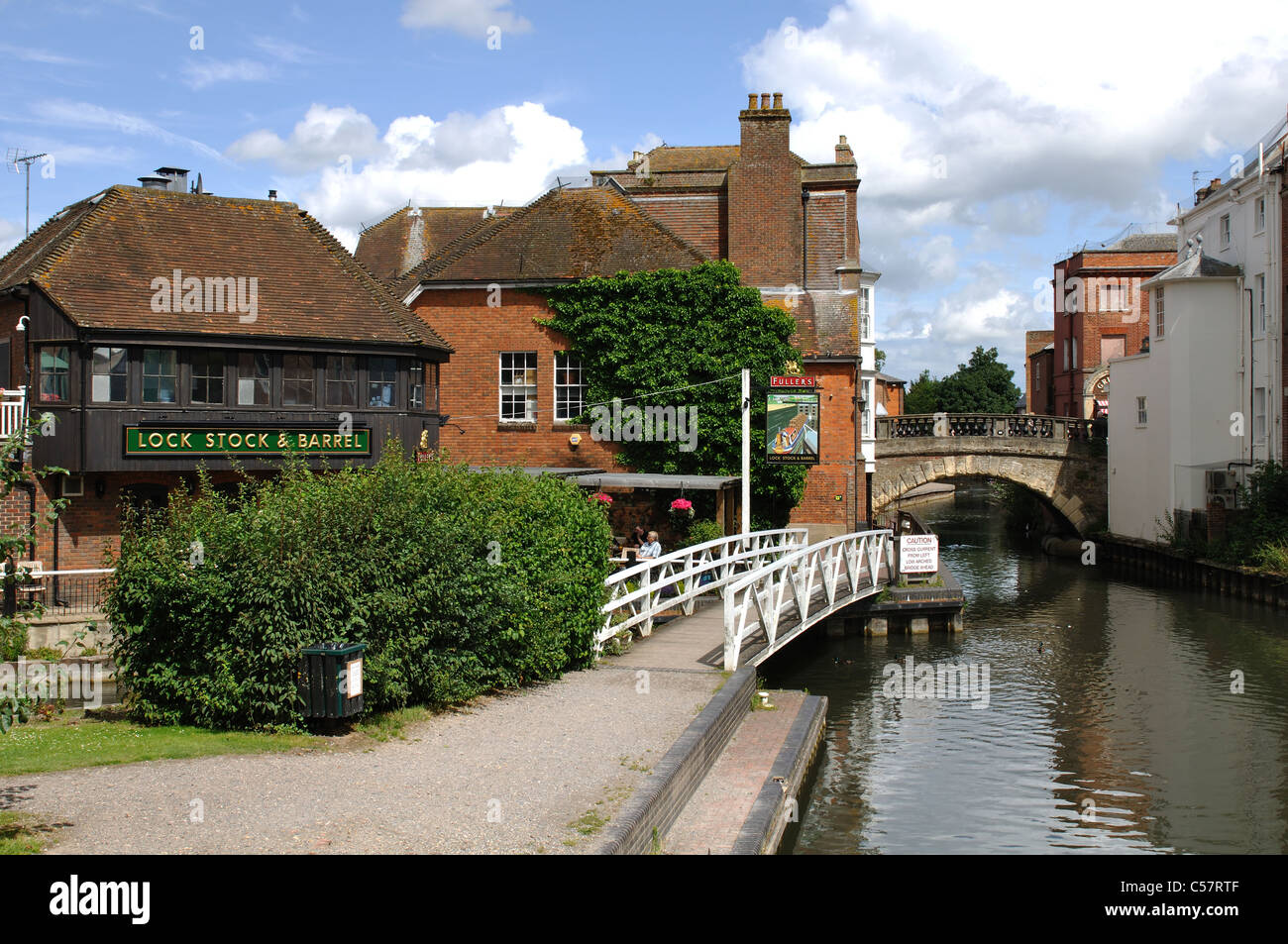Town Bridge and Kennet and Avon Canal, Newbury, England, UK Stock Photo ...