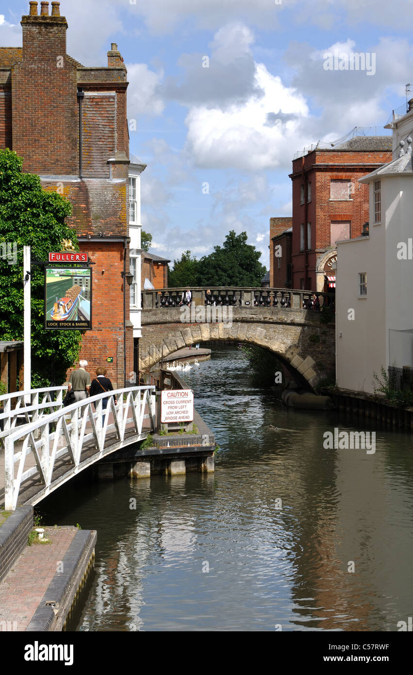 Town Bridge and Kennet and Avon Canal, Newbury, England, UK Stock Photo ...