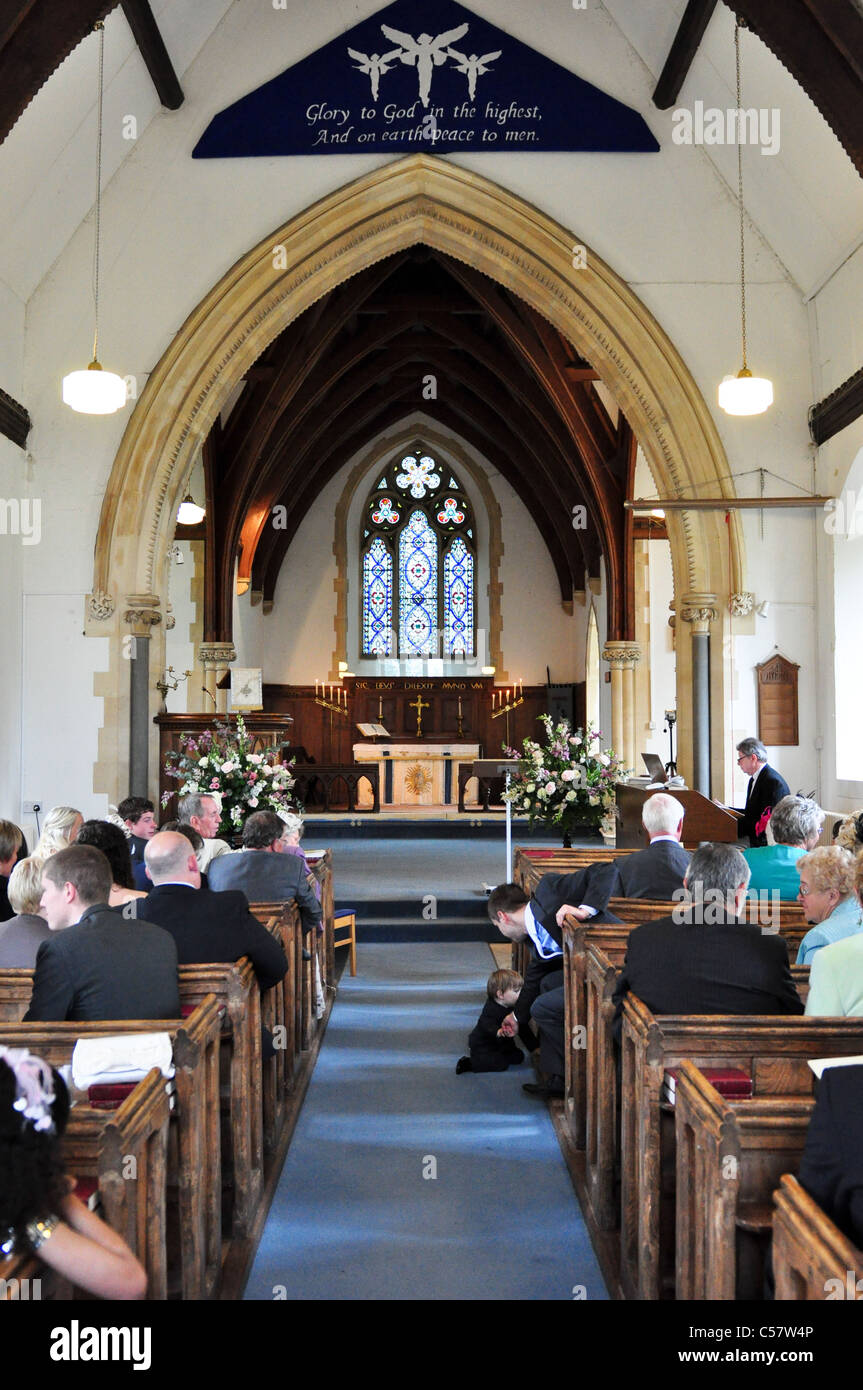 Inside of Barkham Church Wokingham, Berkshire Stock Photo - Alamy