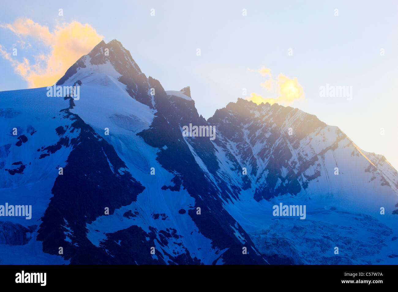 Evening, Alps, Alpine panorama, mountain, mountain massif, mountain ...