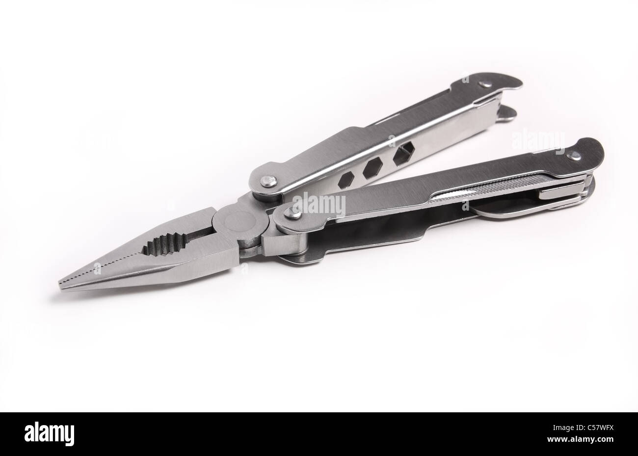 It shows the metal, steel plier on white background Stock Photo - Alamy