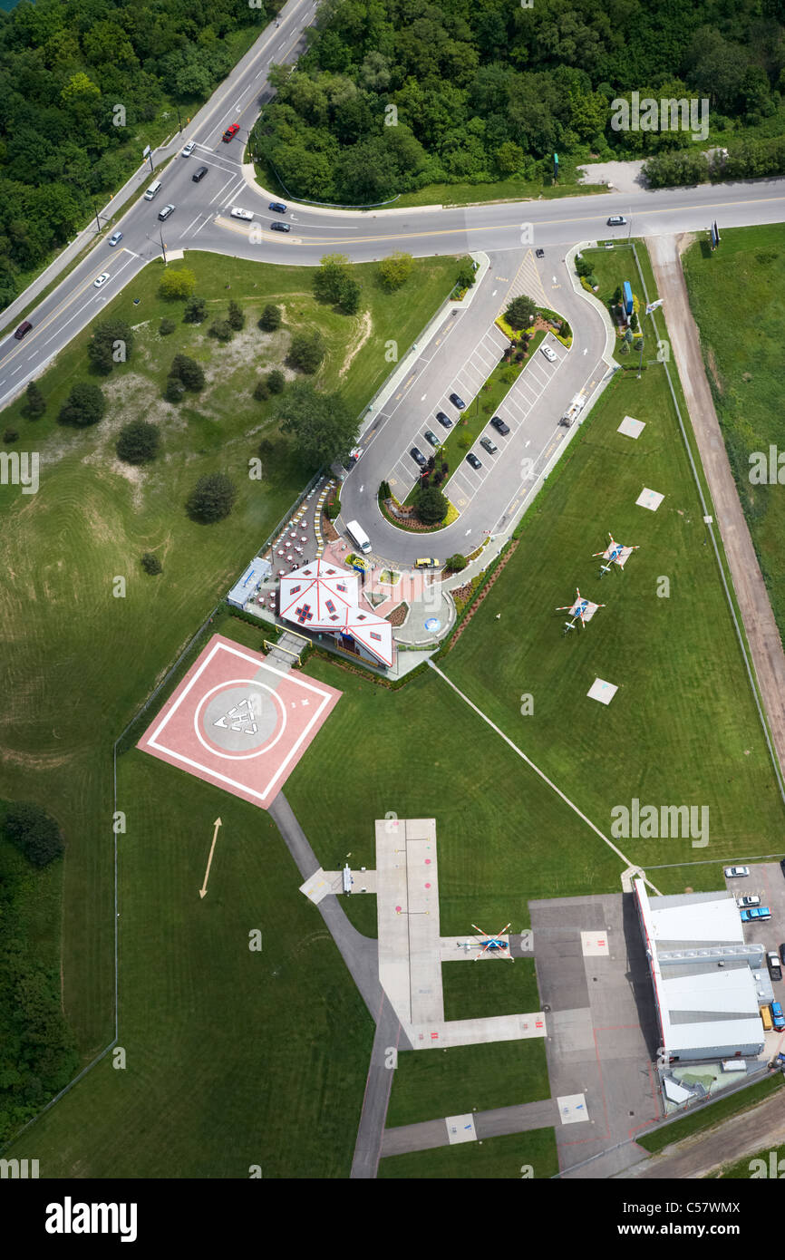 helicopter flight over niagara falls heliport helipad ontario canada ...