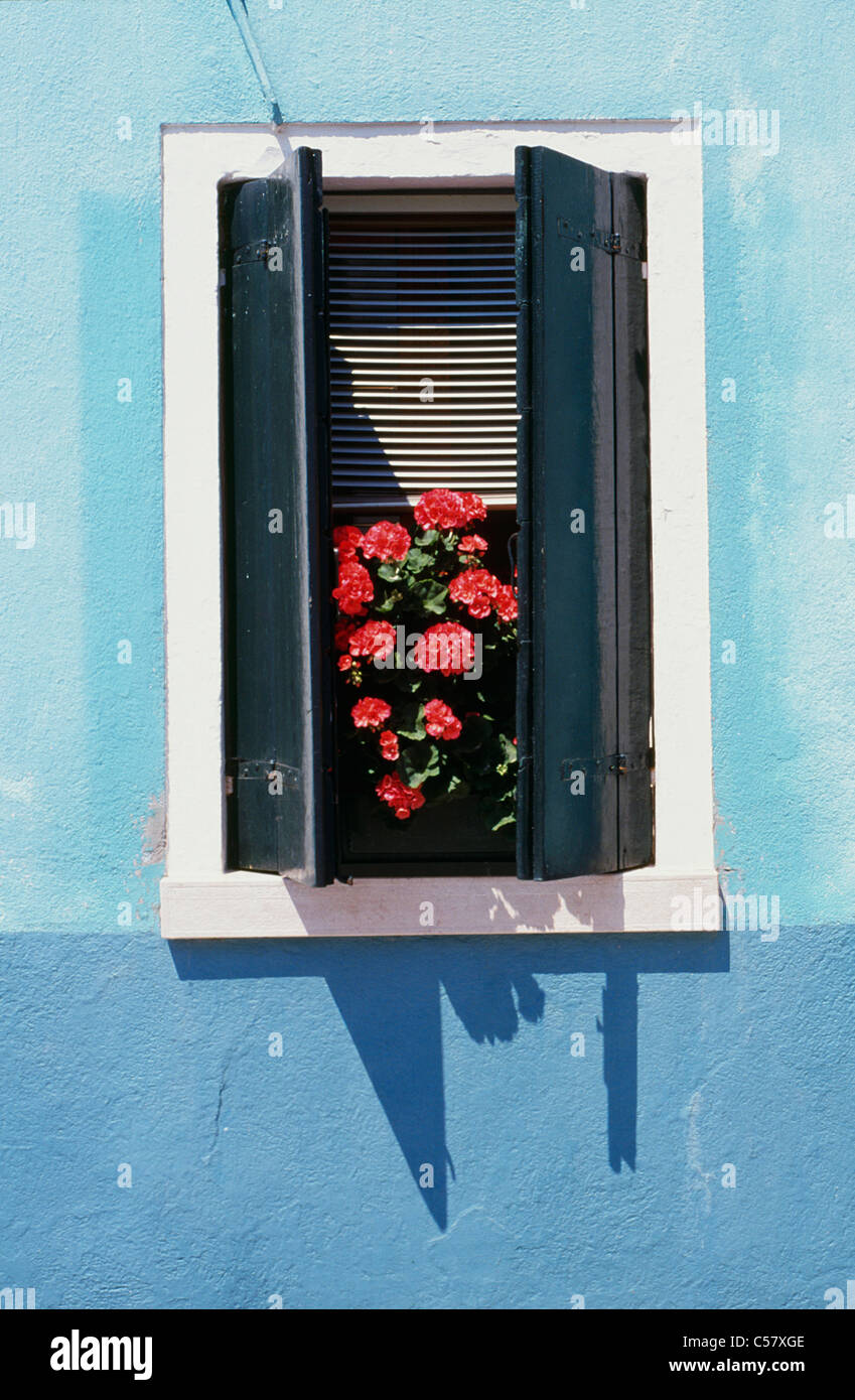 Windows - Burano, Venice Stock Photo - Alamy