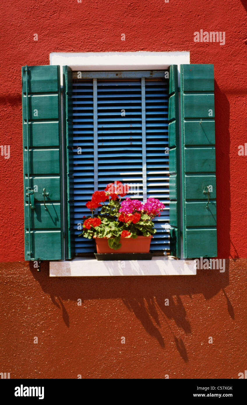 Windows - Burano, Venice Stock Photo - Alamy