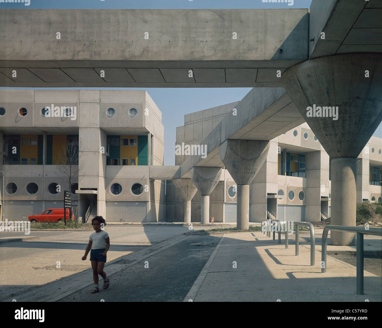 Housing, Runcorn New Town 1967, now demolished Stock Photo - Alamy