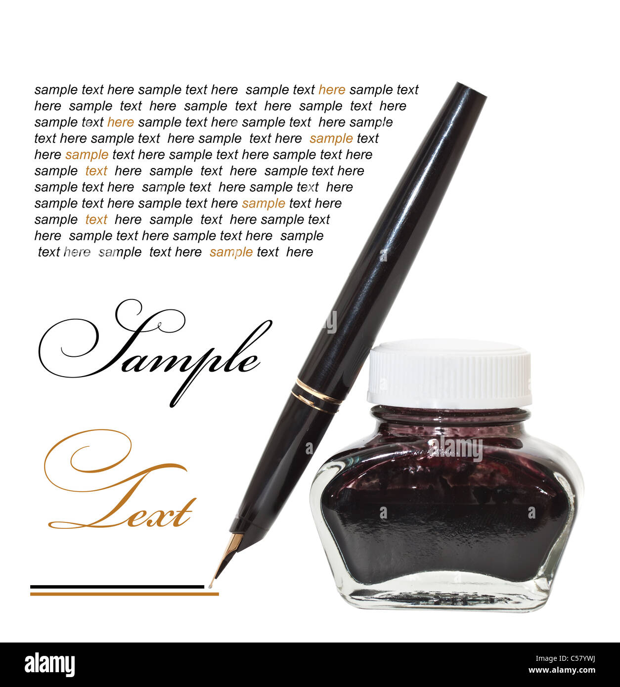 Fountain pen with a gold nib hi-res stock photography and images - Alamy