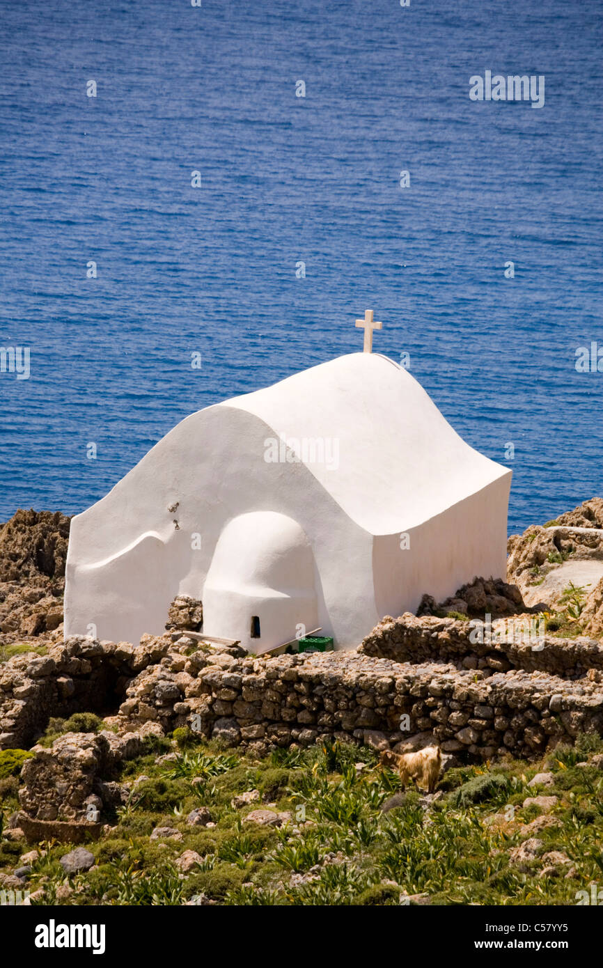 Greek vernacular church, near Loutro, Crete Stock Photo - Alamy