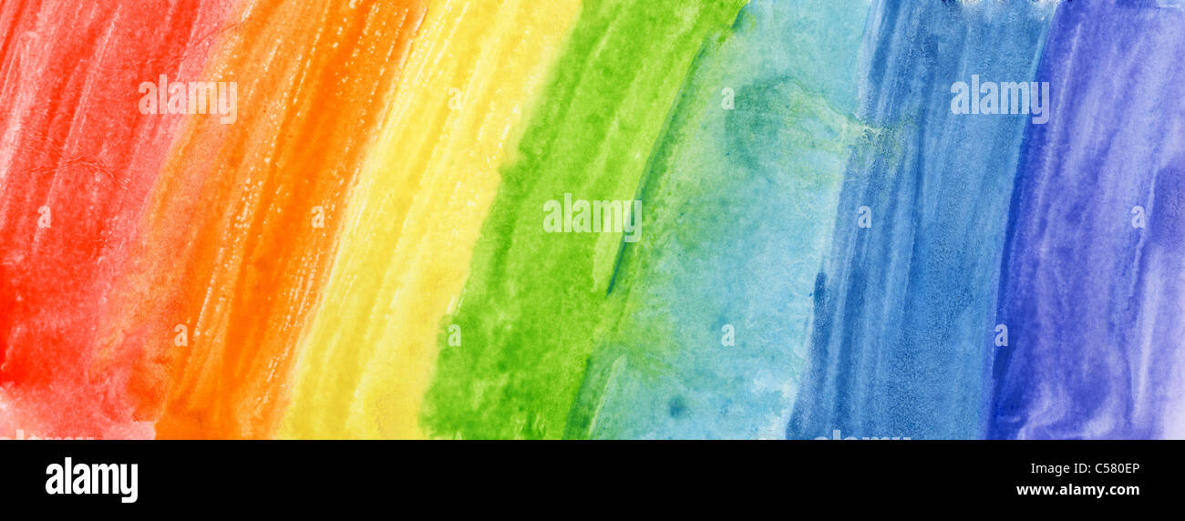 Abstract watercolor rainbow colors background Stock Photo - Alamy