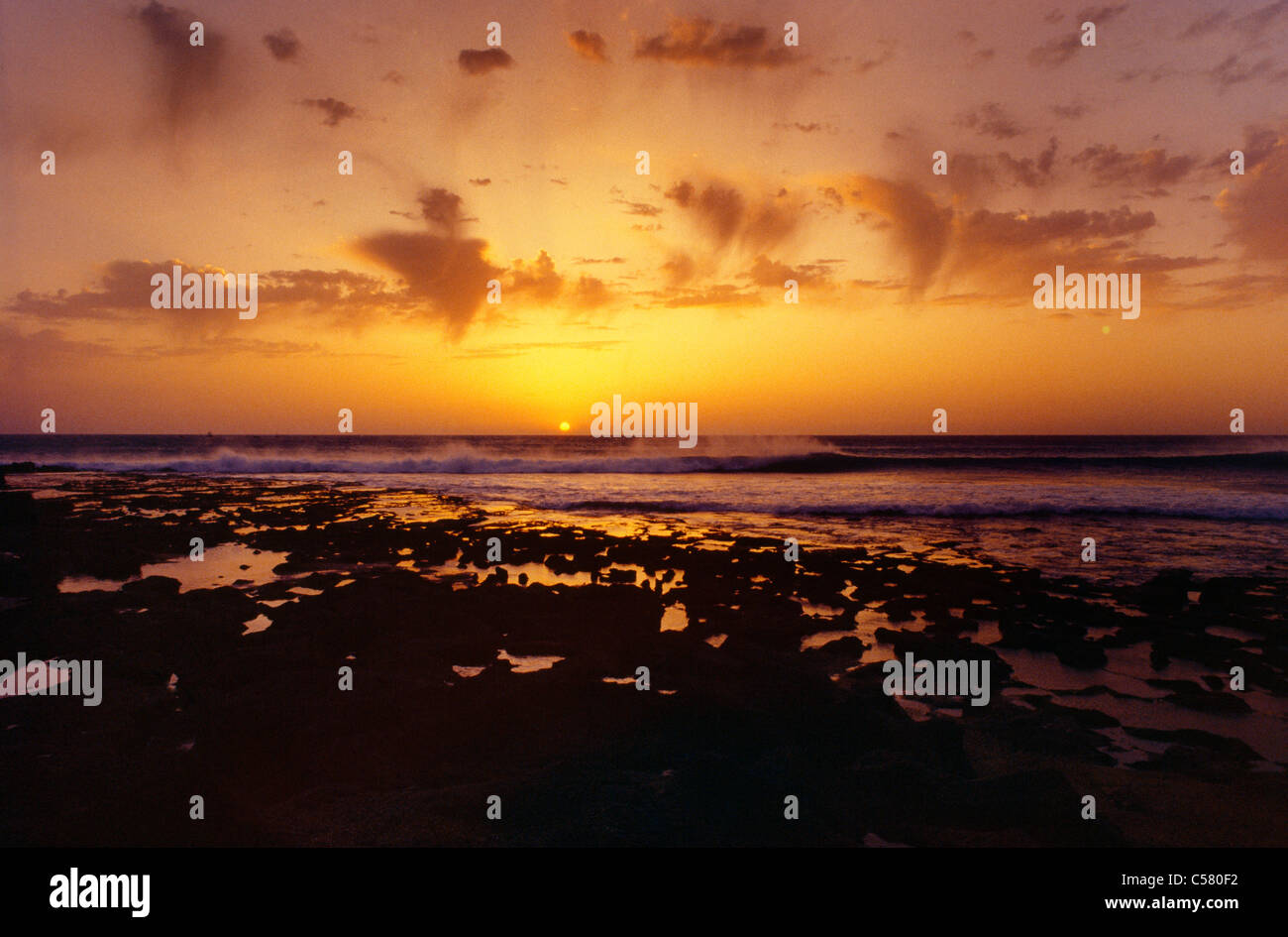 Arabian Sands Morocco Sunset Over Sea Stock Photo - Alamy