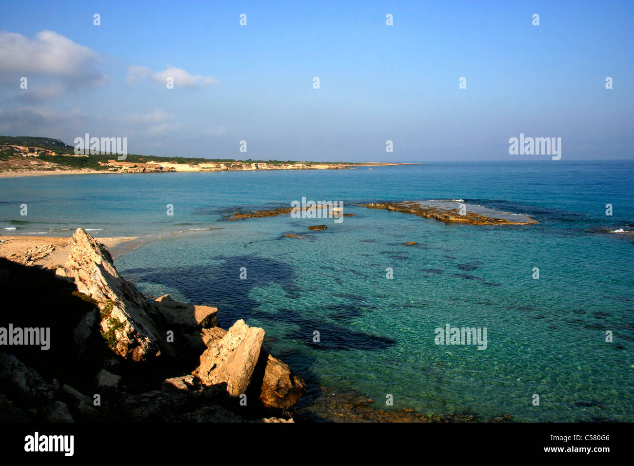 The beach at Ayios Philon Dipkarpaz, in the Karpas or Panhandle of ...