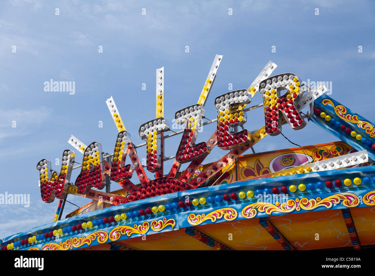 Neon sign waltzer brighton pier hi-res stock photography and images - Alamy