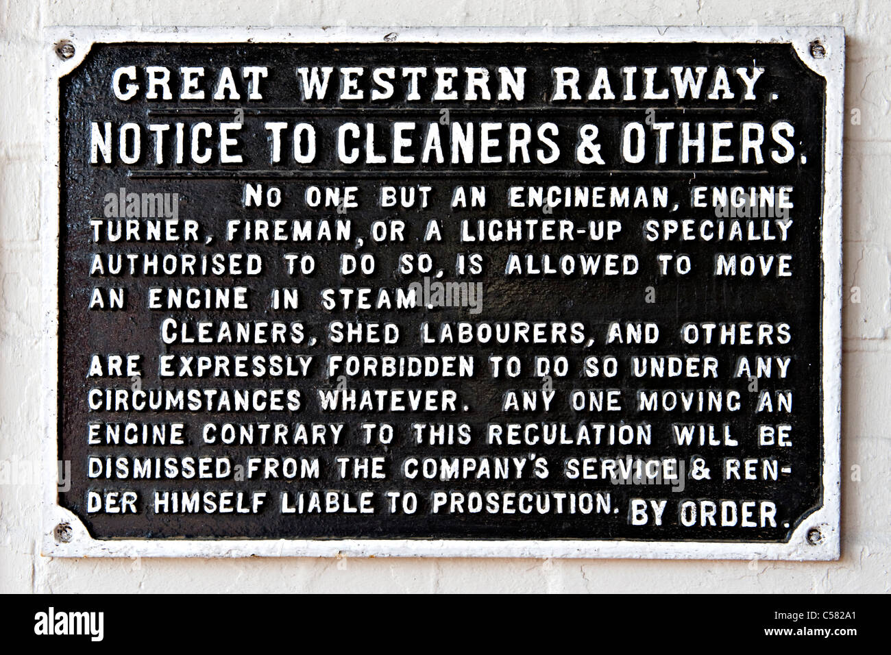 Gwr notice hi-res stock photography and images - Alamy