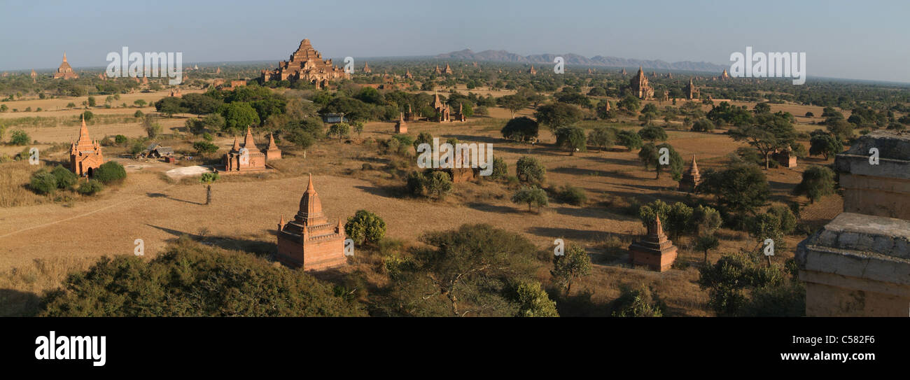 Asia, Burma, Myanmar, Bagan, panorama, temple, Sulamani, temple Stock ...