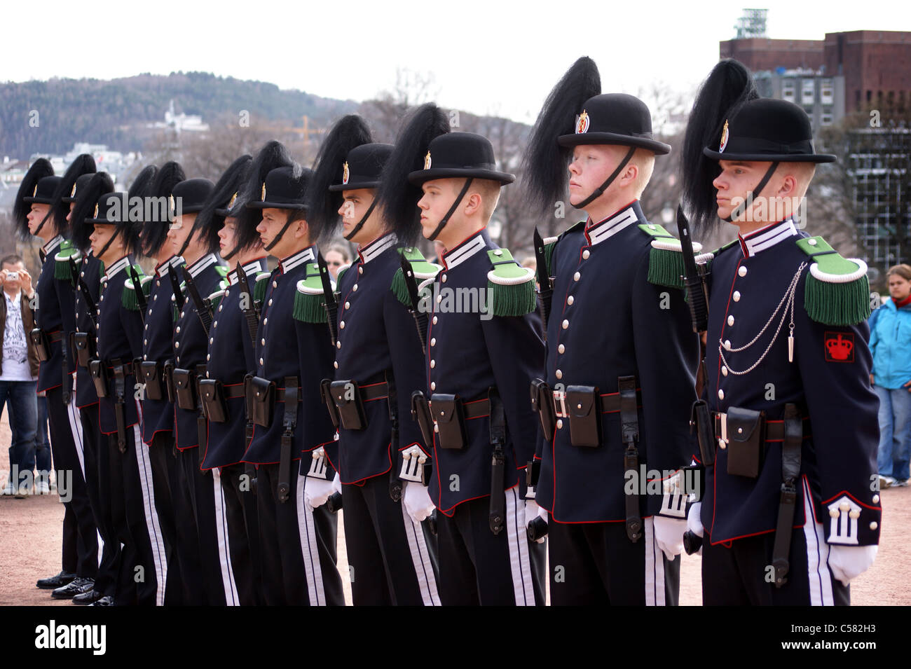 Changing of the guard at the Royal Palace, Oslo, Norway Stock Photo - Alamy