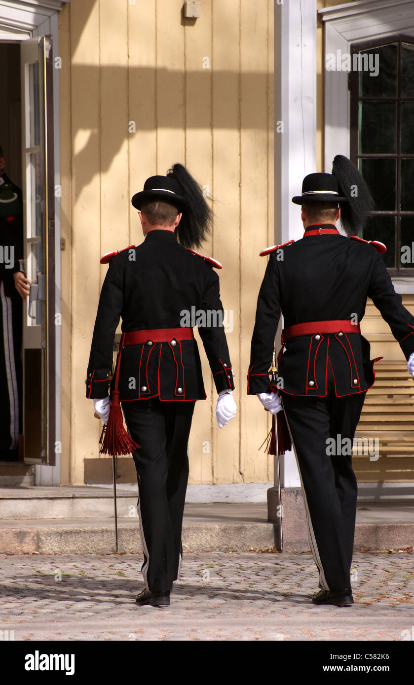 Changing of the guard at the Royal Palace, Oslo, Norway Stock Photo - Alamy