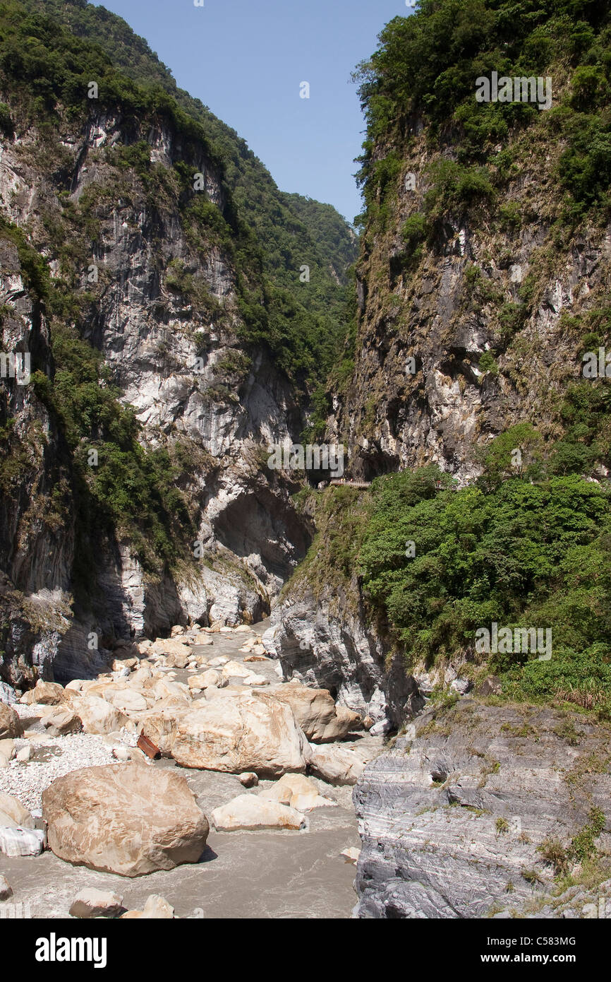 Asia, outside, China, Chinese, rock, cliff, rock formations, Hualien ...