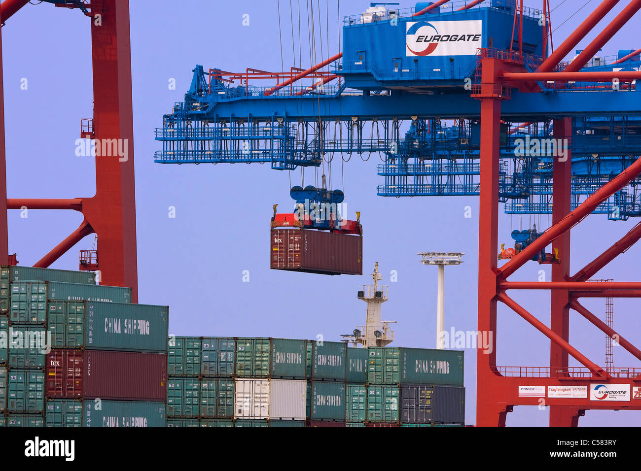 complex, outside, quay Burchard, business, containers, container ports ...