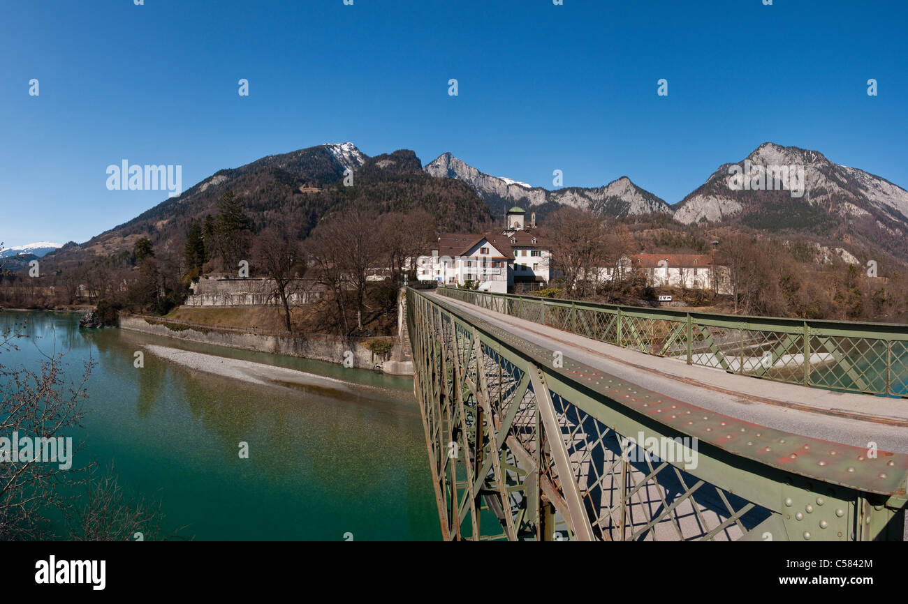 Switzerland, Rheintal, Graubunden, Grisons, Reichenau, Tamins, Rhine ...