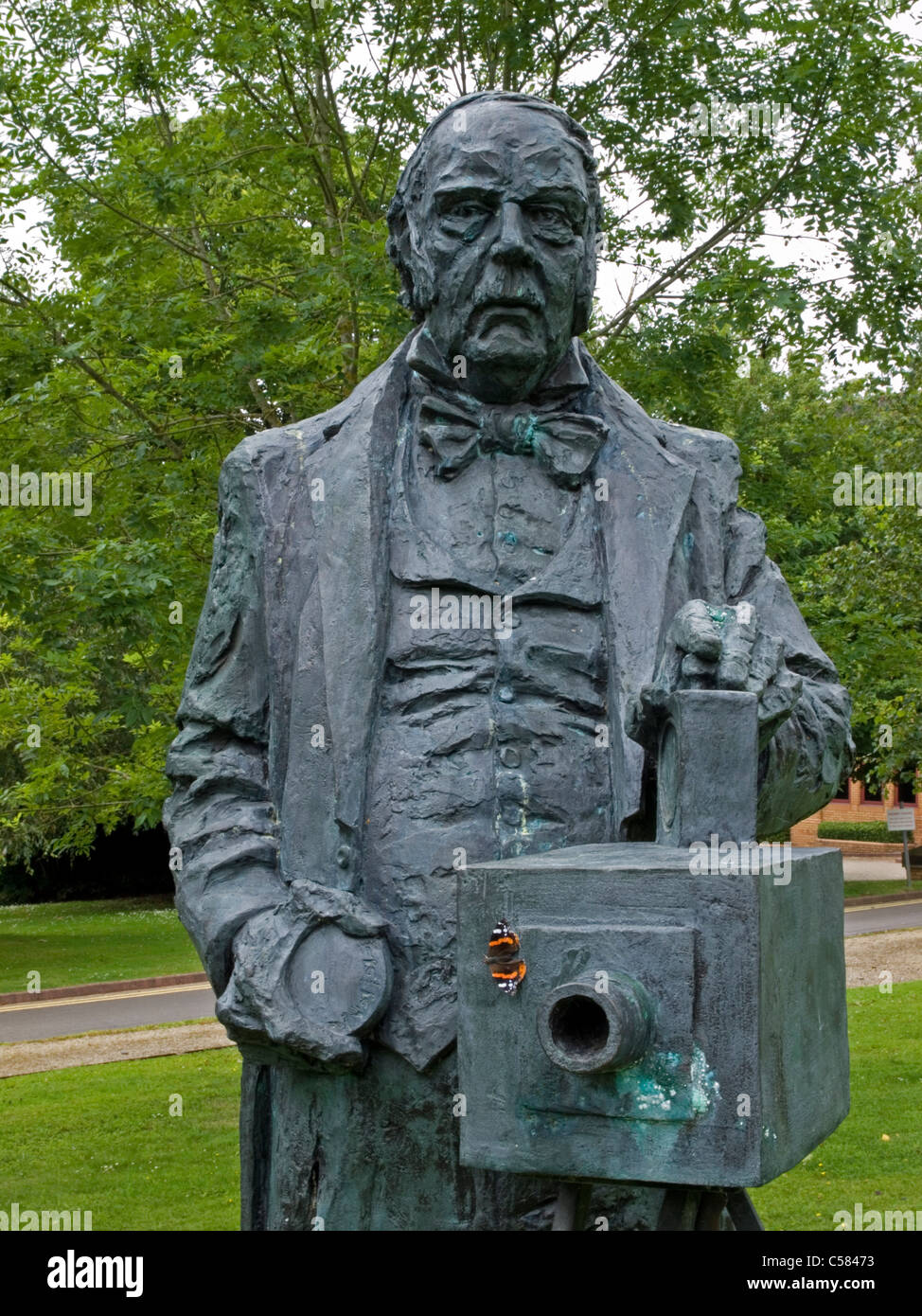 Bronze statue of William Henry Fox Talbot by Greta Berlin at Greenway ...