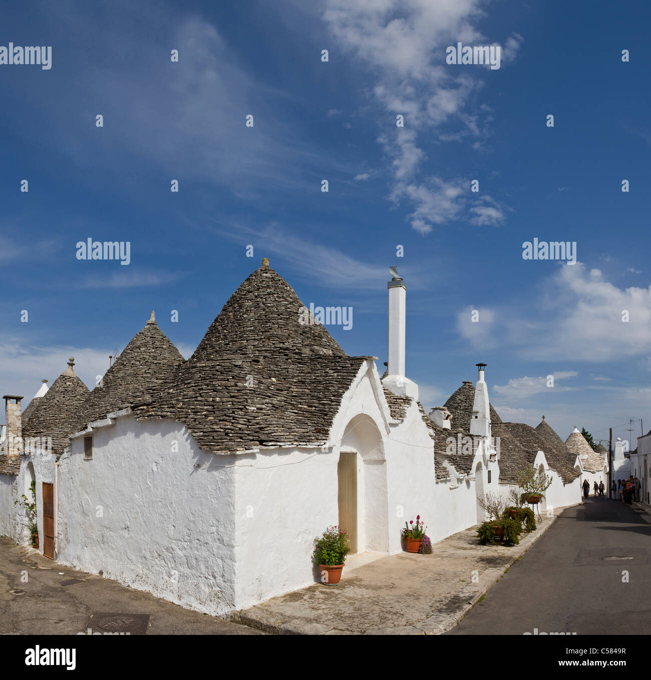 Italy, Europe, Trulli, Alberobello, Puglia, city, village, spring Stock ...