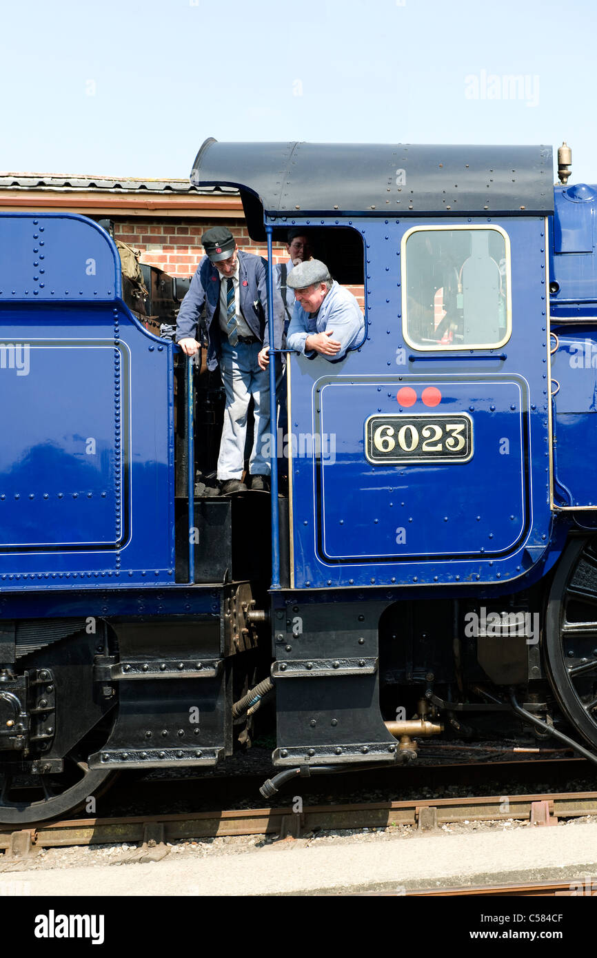 Steam Locomotive Crew Stock Photo - Alamy