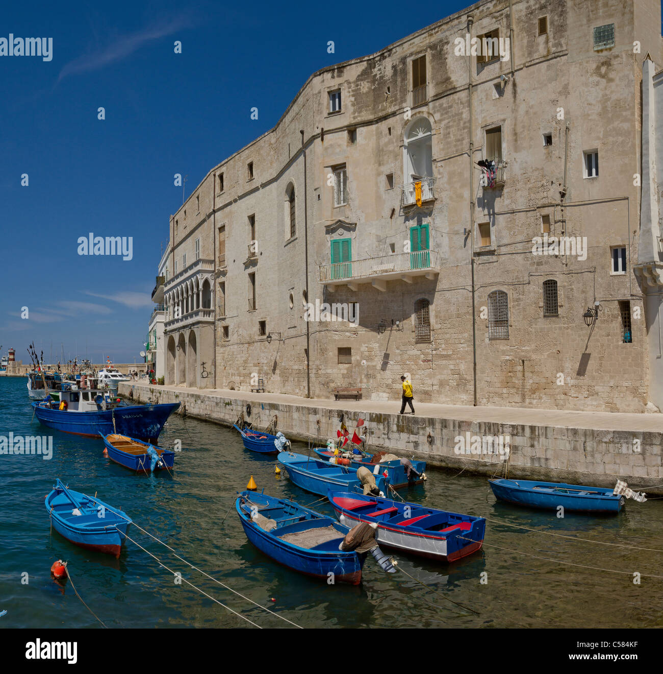 Italy, Europe, Harbour, Monopoli, Puglia, city, village, water, spring ...