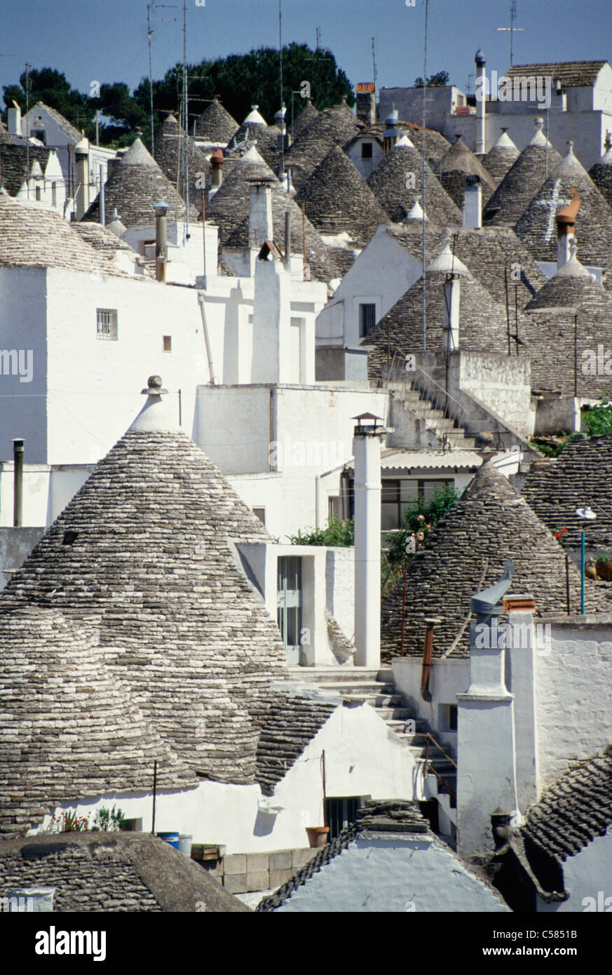 Trulli Architecture, Alberobello, Italy Stock Photo - Alamy