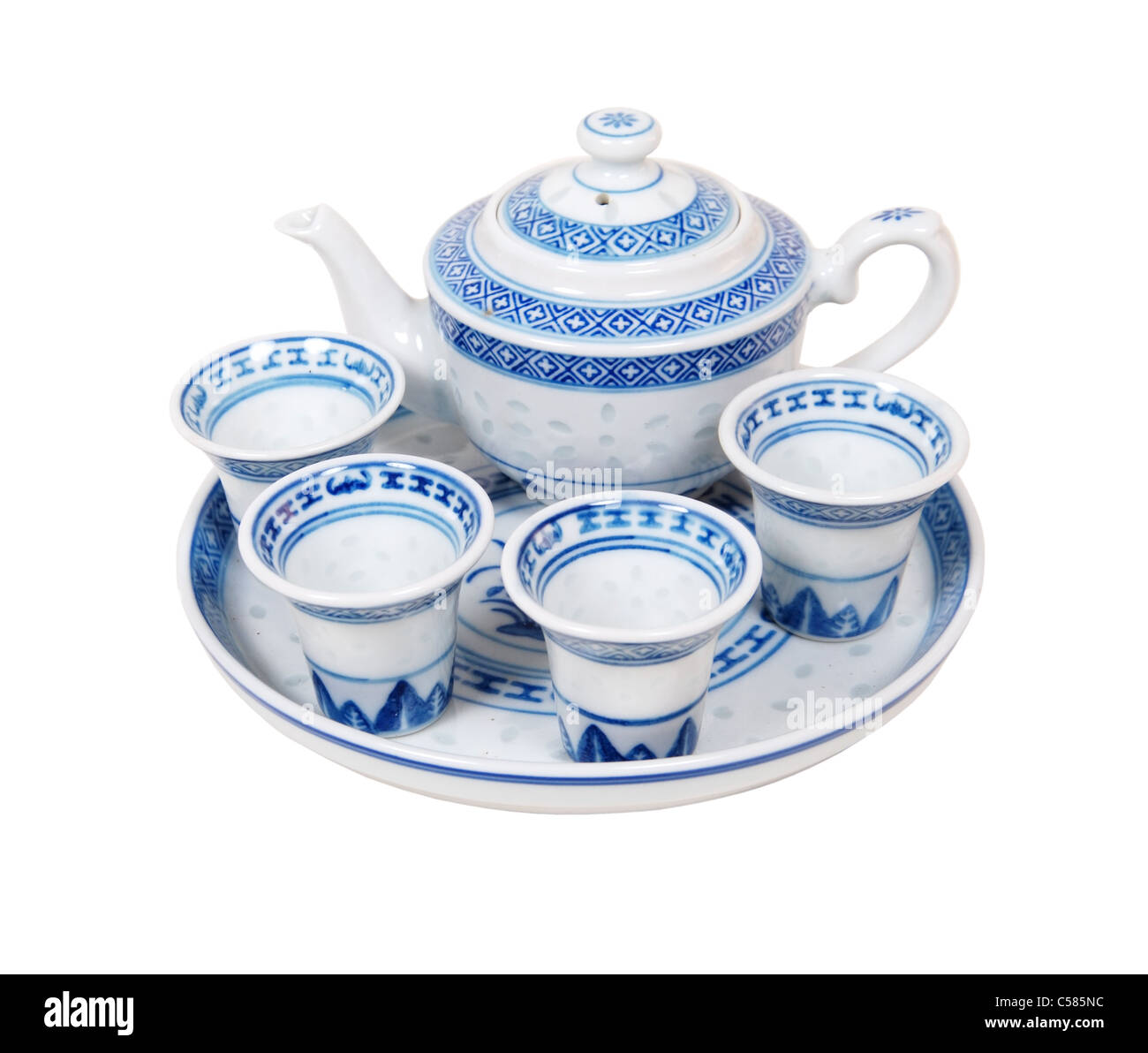Blue china tea set hi-res stock photography and images - Alamy
