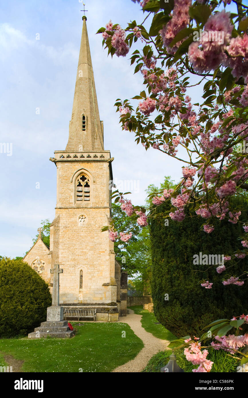 Lower Slaughter Church Cotswolds Stock Photo - Alamy