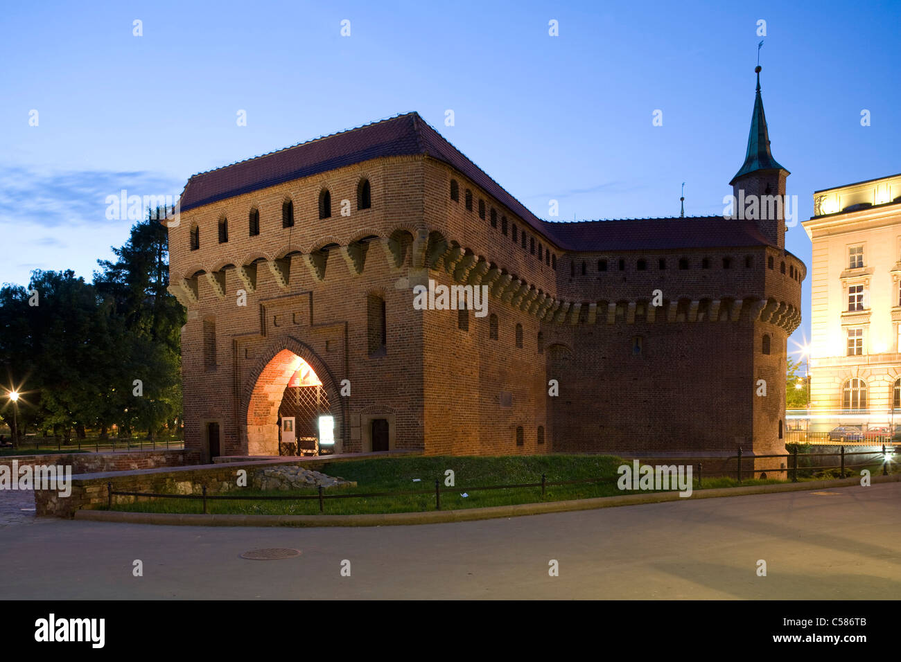 The Barbican of Krakow, a 15th century fortification that stands on the ...
