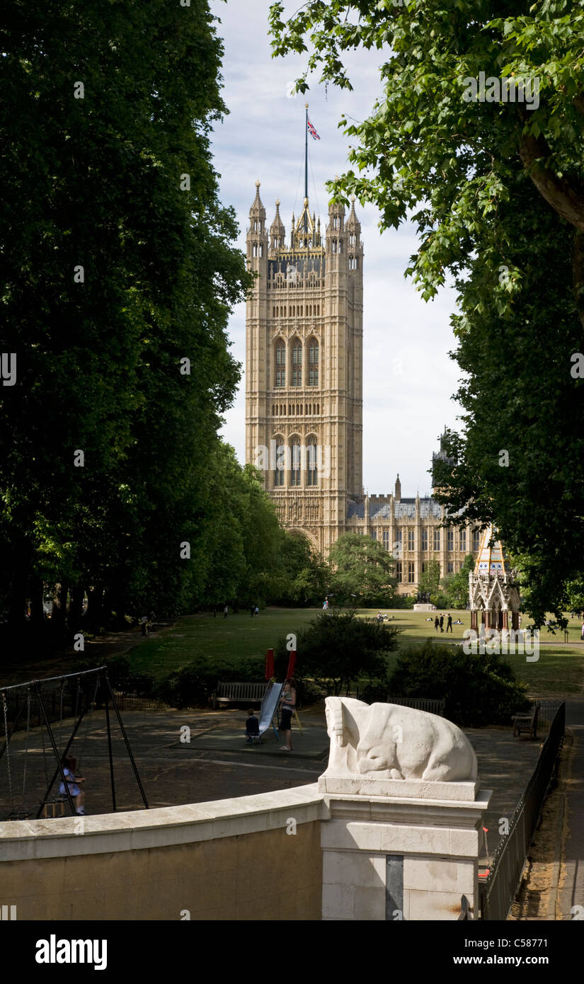 victoria tower palace of westminster london england Stock Photo - Alamy